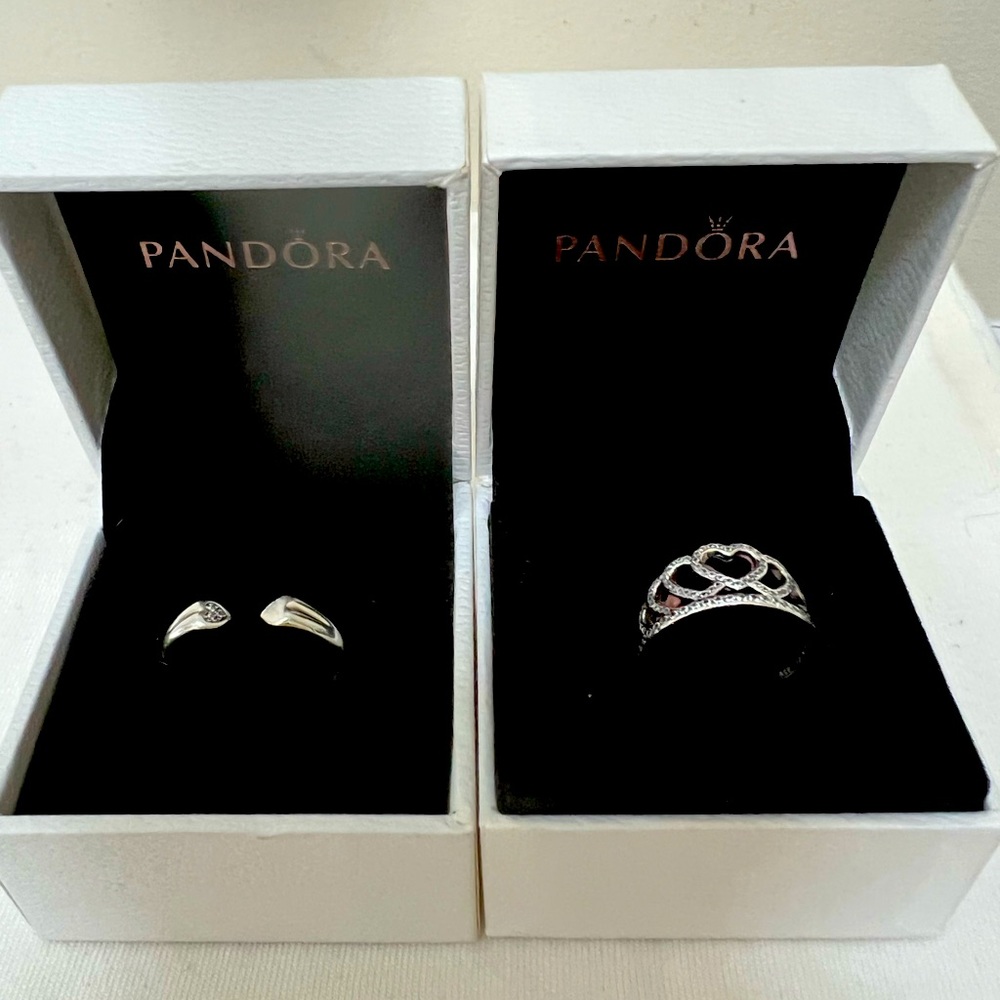 Authentic Pandora Sterling Silver Rings - Gem
